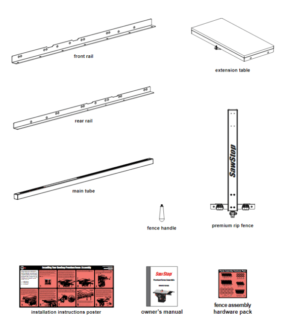 SawStop Premium 30″ Fence System – Precision & Safety – Hartville Hardware