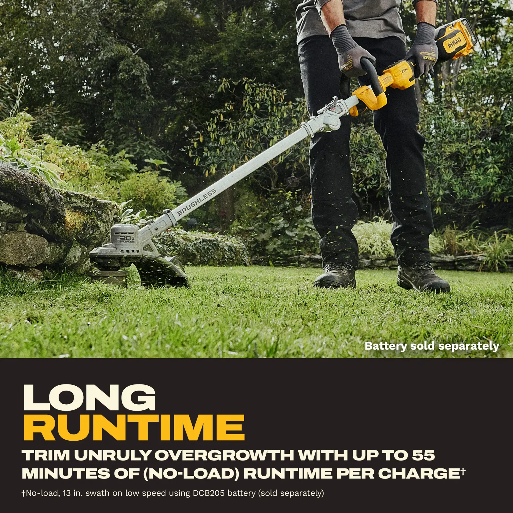 DEWALT 20V MAX Brushless Cordless Foldable String Trimmer, Tool Only ...