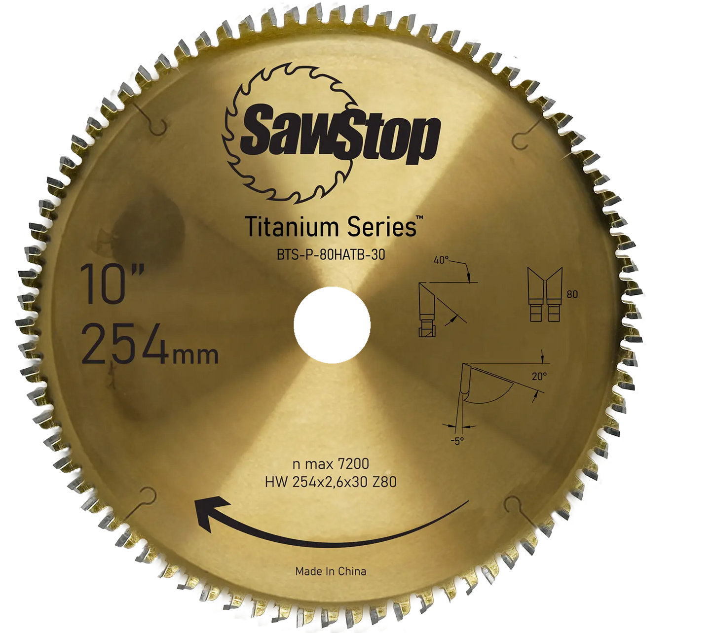SawStop 10” 80-Tooth Saw Blade – Precision Cutting Tool – Hartville ...